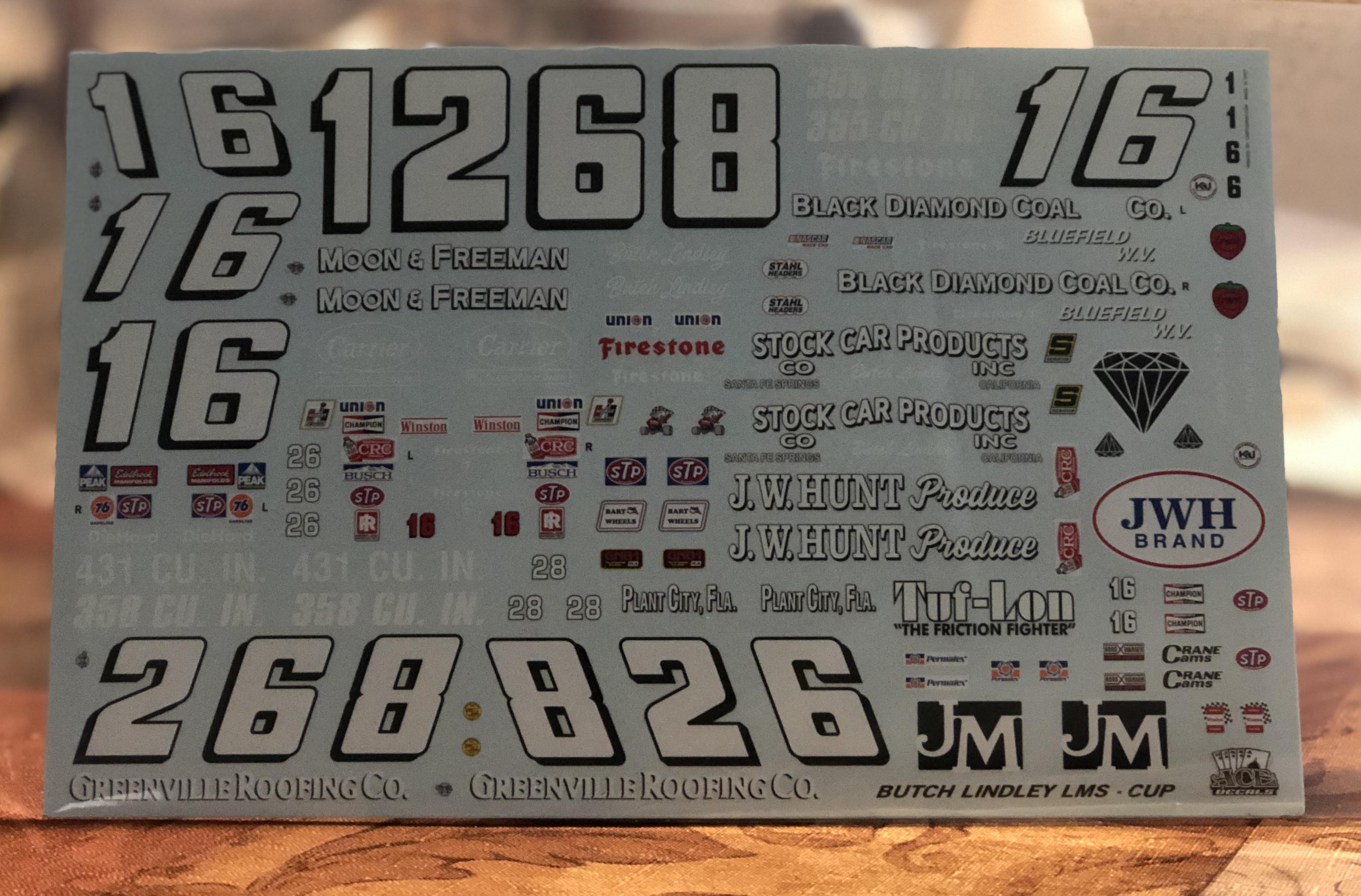 #16/26 Butch Lindley LMS-Cup sheet - Ace Decals