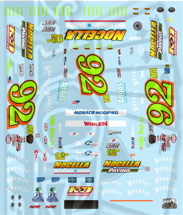#92 Anthony Nocella Nocella Paving Modified - Ace Decals