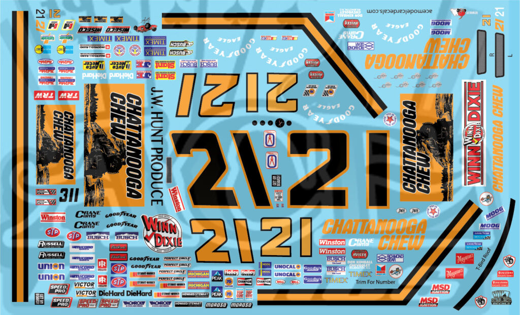 #21 Chattanooga Chew Monte Carlo & Thunderbird - Ace Decals