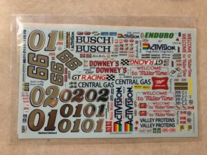 #01-02 Emanuel Zervakis White Cup Cars - Ace Decals