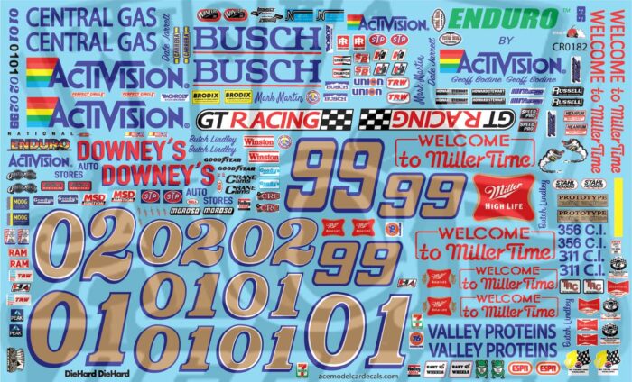 #01-02 Emanuel Zervakis White Cup Cars - Ace Decals